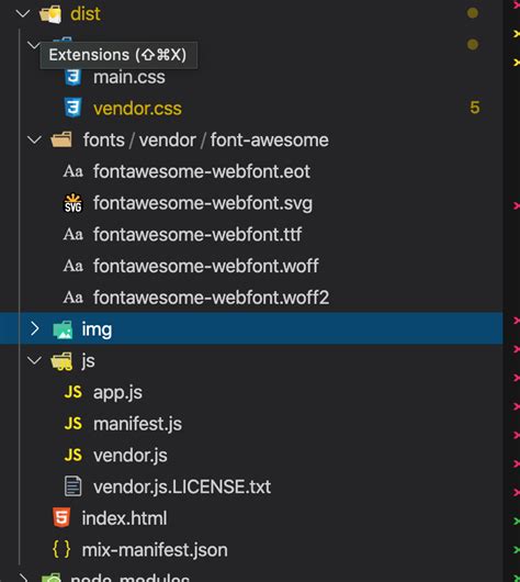 Laravel Mix Standalone Vendor Files Not Found · Issue 2456 · Laravel