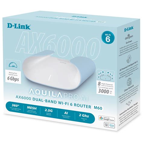 D Link M AX WiFi Smart Mesh Router Covers Up To Sq Ft Dual Band Parental