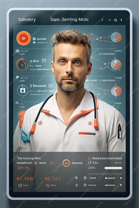 Premium Ai Image Healthcare App Ui Mockup Generate A Userfriendly Ui Mockup For A Healthcare