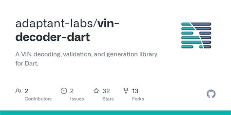 Vin Decoder Dartlibvindecoderdart At Master · Adaptant Labsvin Decoder Dart · Github