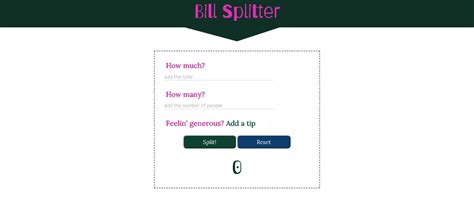 Bill Splitter Devpost