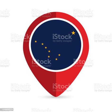알래스카 주 플래그가 있는 지도 포인터입니다 벡터 그림입니다 개념에 대한 스톡 벡터 아트 및 기타 이미지 개념 검색 국가 관광명소 Istock