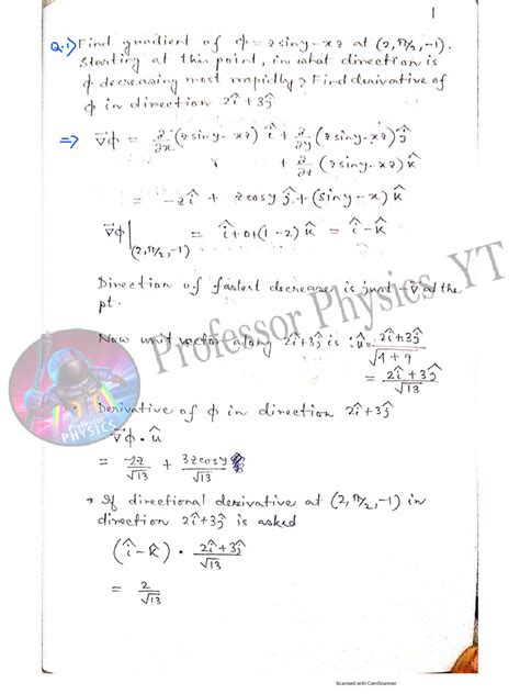 Greens Theroem Examples By Professor Physics Pdf