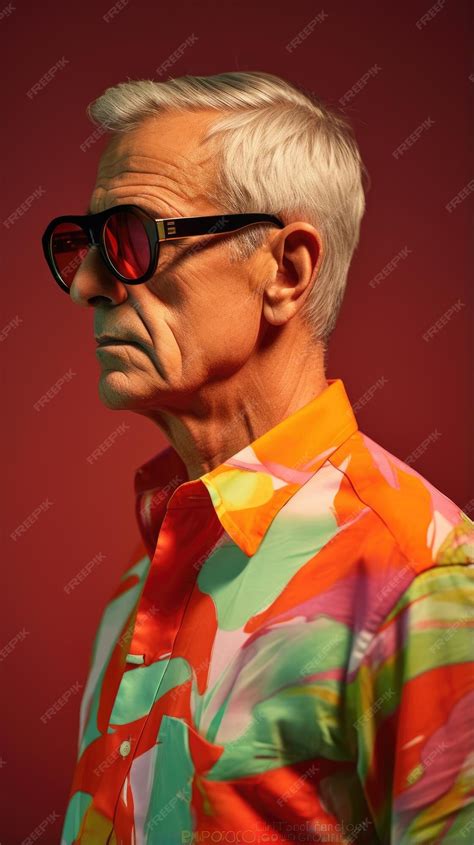 Premium Ai Image Old Man Wearing Glasses Short Hair
