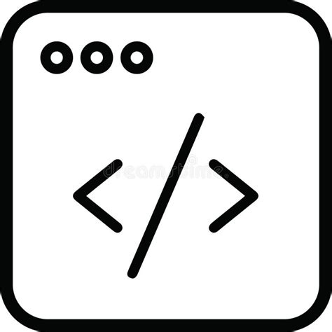 Coding Icon For Software Development Customizable Stroke And Colors