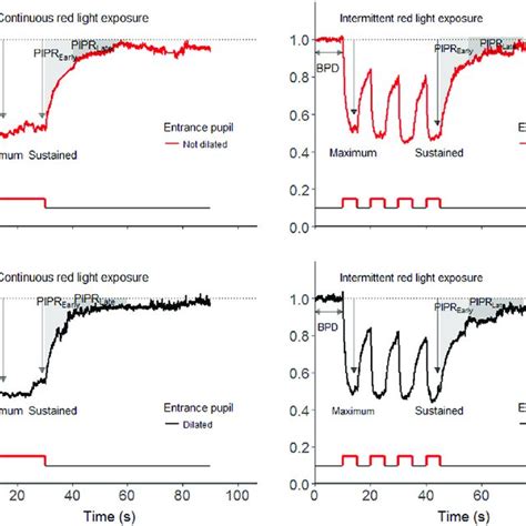 The Pupillary Light Responses Plr Elicited By Continuous Left