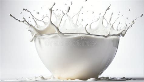 Splash Of White Yogurt Milk Plain White Ai Generated Stock Illustration Illustration Of White