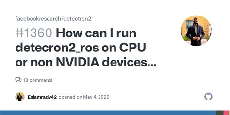 how can i run detecron2 ros on cpu or non nvidia devices · issue