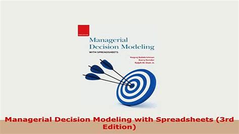 Managerial Decision Modeling With Spreadsheets 3rd Edition In Pdf