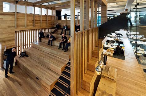 Box Style Events Space With Tiered Seating Defines This Office Decoist