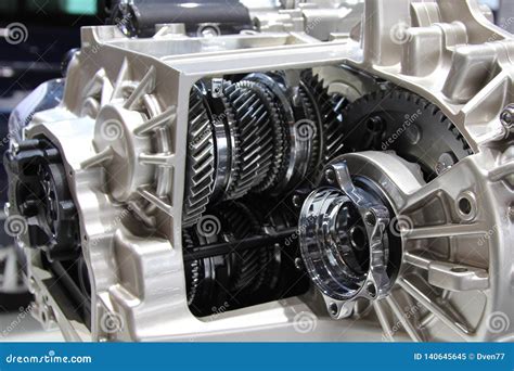 6 Speed Robotic Gearbox Internals Gears And Friction Clutches Stock Image Image Of Friction
