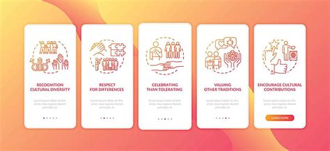 Vector Template For Mobile App Screen Showcasing Onboarding Process Of
