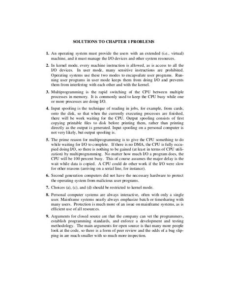 Operating Systems Design And Implementation 3rd Edition Tanenbaum Solutions Manual