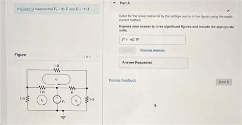 Solved In Figure 1 Suppose That V33 V And R15Ω Solve
