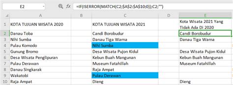 Cara Mencocokkan 2 Data Di Excel Rumus Untuk Menandai Data