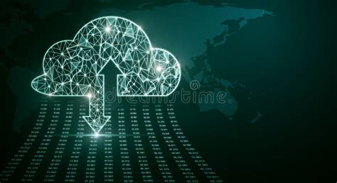 Cloud Computing And Database Concept Stock Illustration Illustration Of Media Light 148645609