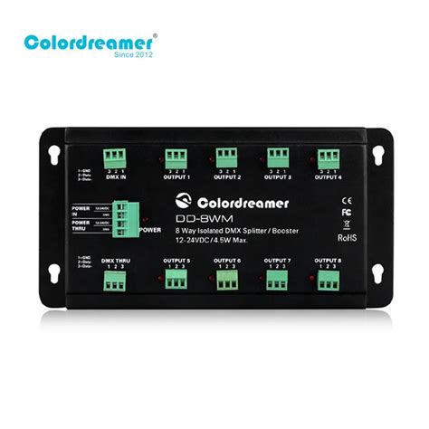 Dmx Signal Distributor Dc Decoder Splitter 8 Way Dmx512 Signal