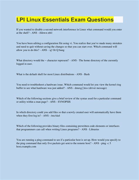 LPI Linux Essentials Exam Questions Browsegrades