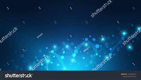 Abstract Geometric Texture With Molecular Structures And Neural Network Molecules Dna And