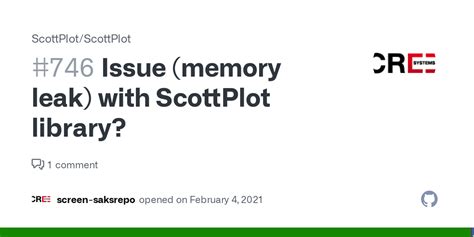Issue Memory Leak With Scottplot Library · Issue 746 · Scottplotscottplot · Github