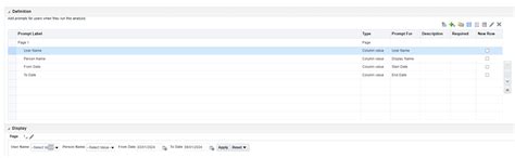 Creating Dashboard Prompt With Custom Datamodel And Report — Oracle