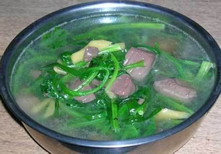 猪血菠菜汤图册 360百科