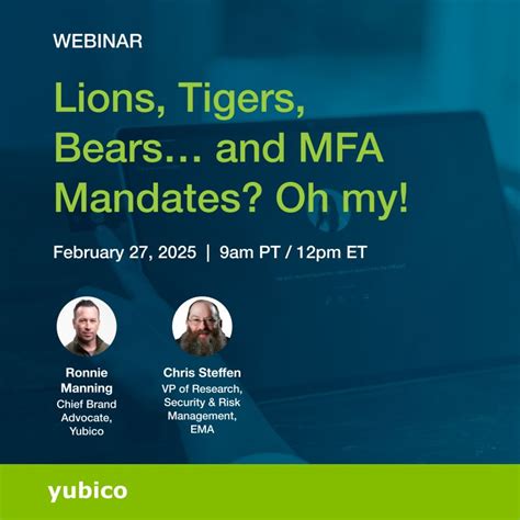 Join Our Upcoming Webinar Where Well Demystify Mfa Mandates And Share… Yubico