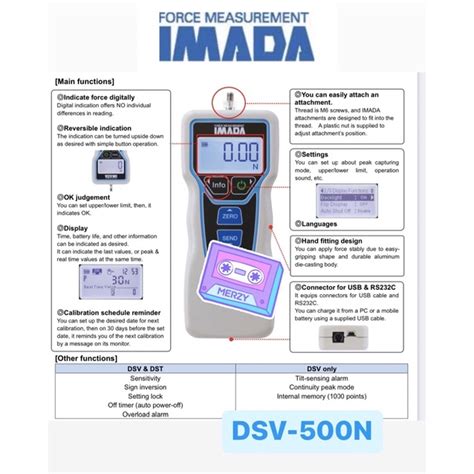 Jual Imada Digital Force Gauge Dsv Dst Original Merzy Shopee Indonesia