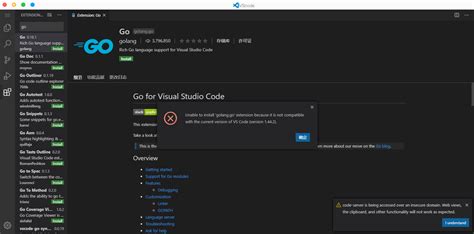 vscode提示不能按照go插件 Issue aidlearning AidLearning FrameWork GitHub
