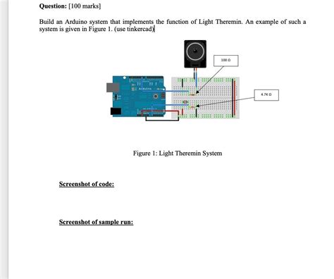 Solved Question 100 Marks Build An Arduino System That