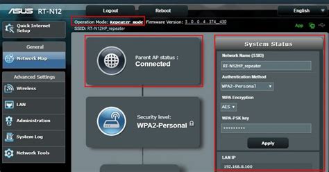 Wireless Router How To Set Up Repeater Mode On A Asus Zentalk