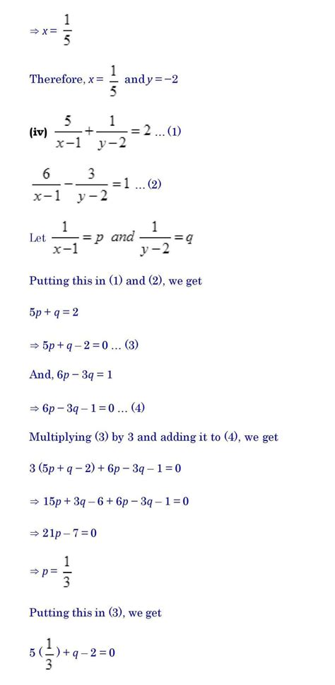 Ch Pair Of Linear Equations In Two Variables Page Wise NCERT Solution