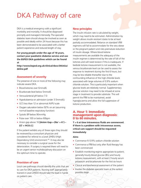 Dka Pathway Of Care Pdf