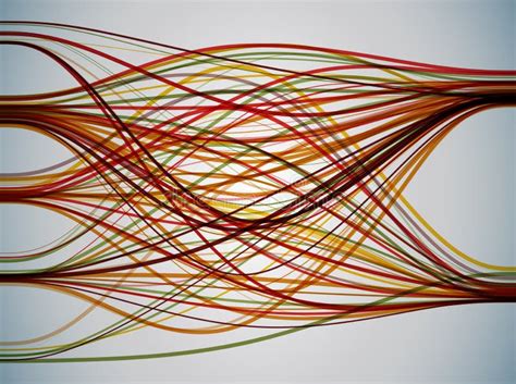 Big Data Visualization Information Analytics Concept Abstract Stream Information With Line