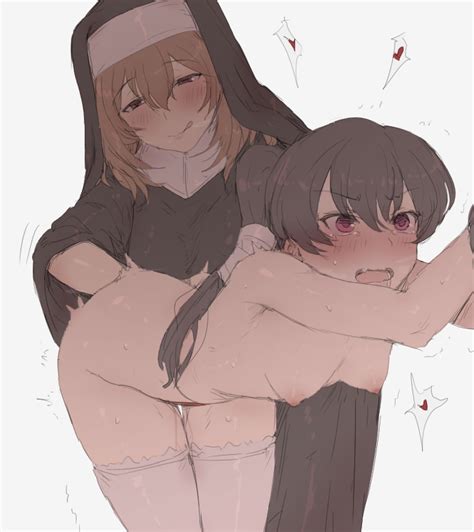 rule 34 2girls bent over black hair blonde hair blush bondage breasts