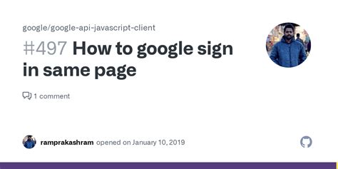 How To Google Sign In Same Page Issue 497 Google Google Api