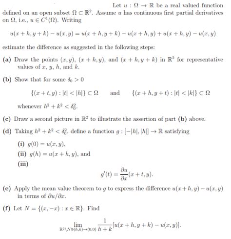 Solved Let u ΩR be a real valued function defined on an Chegg com