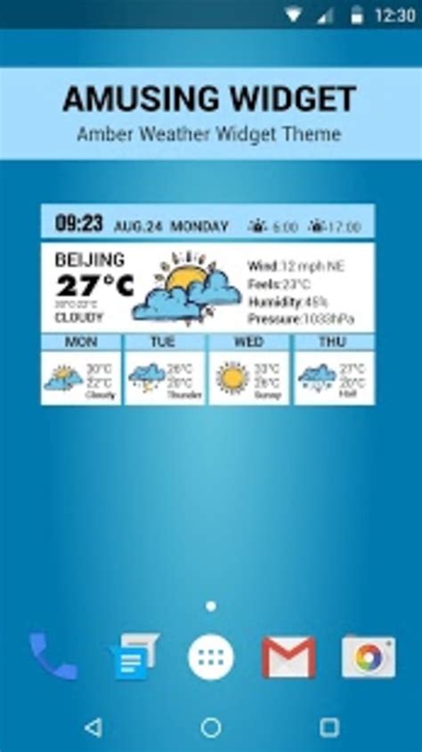 Amusing Clock Weather Widget For Android Download