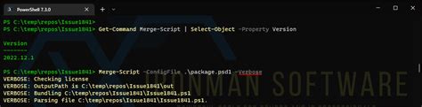 merge script should default to verbose · issue 1841 · ironmansoftware powershell universal · github