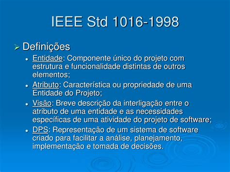 Ppt Ieee Std 1016 1998 Powerpoint Presentation Free Download Id 7096570