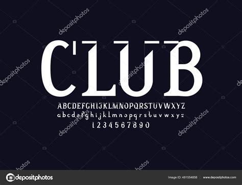 흰색 석판 서프 글꼴 그림자가 있는 현대 알파벳 유행하는 대문자 및 소문자 및 숫자 벡터 삽화 10eps 스톡 벡터