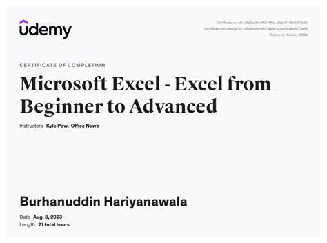 Burhanuddin Hariyanawala On Linkedin Community Microsoftexcel Certificate Udemy Dataanalysis…