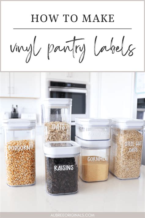 How To Make Pantry Labels With Cricut Aubree Originals