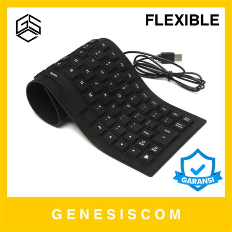 Jual Keyboard Flexible Mini USB Portable Gulung Kabel Wired Karet Key Board Shopee Indonesia