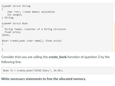 Solved Typedef Struct String Char Str Need Memory
