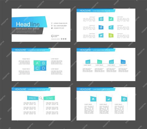 흰색 바탕에 프레 젠 테이 션 템플릿 요소입니다 벡터 인포 그래픽입니다 프레젠테이션에 사용 비행 프리미엄 벡터