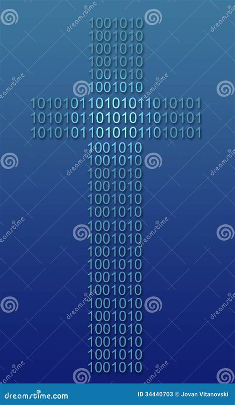Cross Binary Code Stock Illustration Illustration Of Ideas 34440703