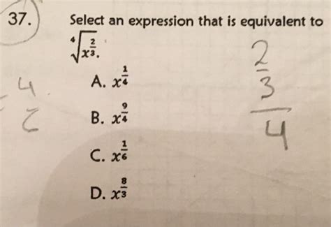 Solved Select An Expression That Is Equivalent To Chegg Com