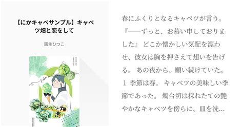 刀剣乱夢 Not審神者 【にかキャベサンプル】キャベツ畑と恋をして 園生ひつこの小説 Pixiv