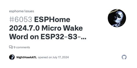 Esphome 202470 Micro Wake Word On Esp32 S3 Box 3 · Issue 6053